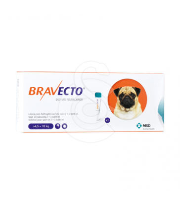 Bravecto Chien 4,5-10 kg 250 mg - Animostore